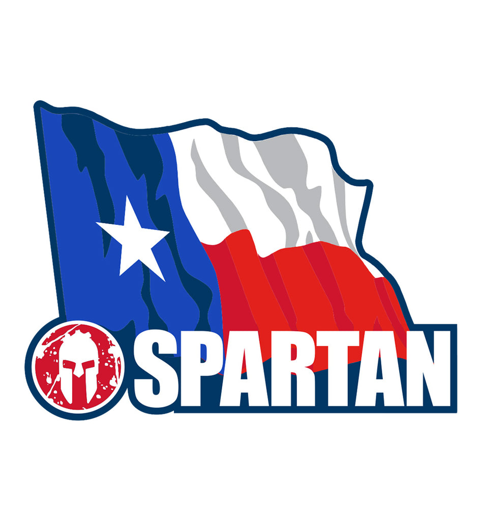 SPARTAN Texas Flag Vinyl Sticker